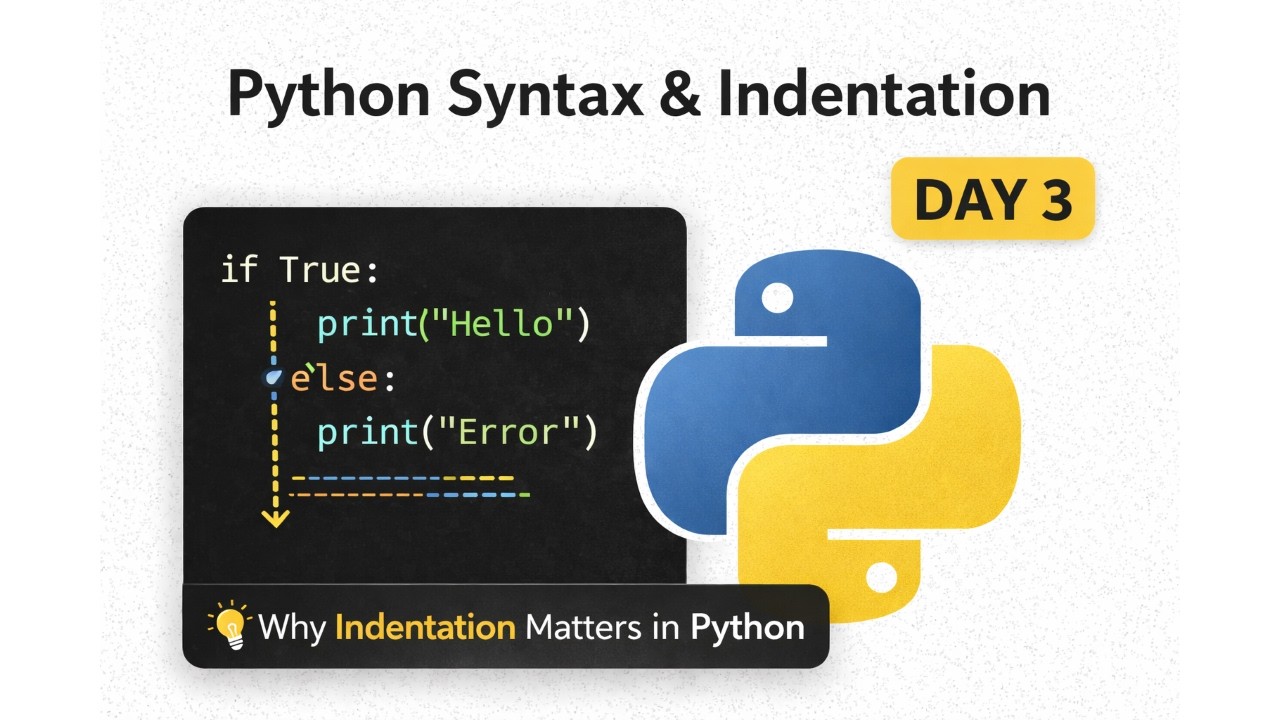 Python Syntax & Indentation | Learning Python Day 3