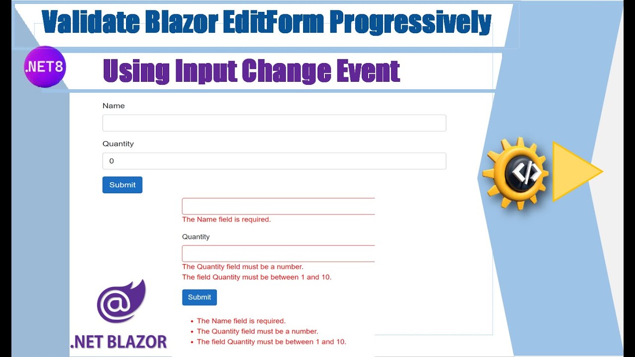 Validate Blazor EditForm Progressively using InputChange Event