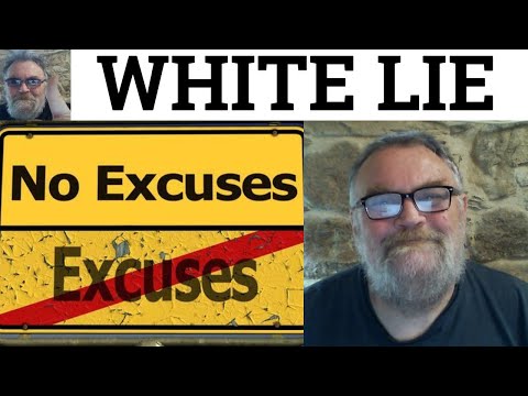 🔵 White Lie Meaning - White Lie Examples - Define White Lies - Idioms - White Lies vs Fibs