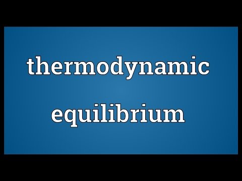 Thermodynamic equilibrium Meaning