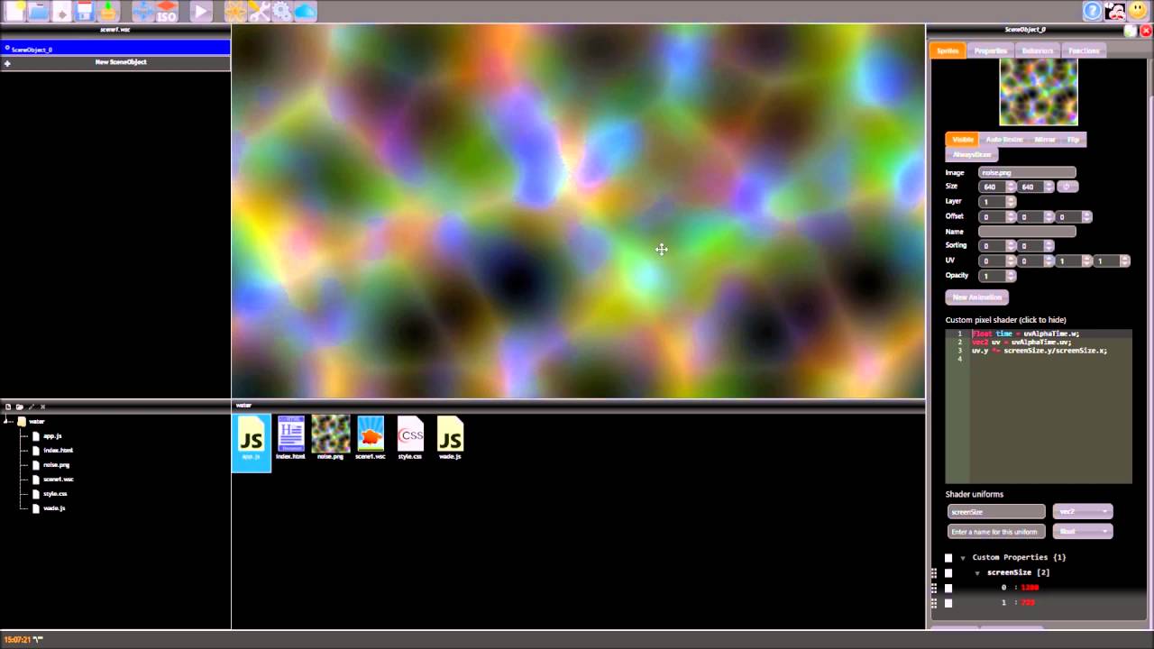 Making HTML5 games with WADE - Shaders