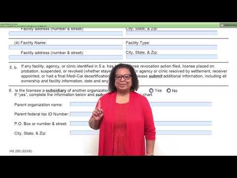 CDPH Licensure & Certification Application Form (HS 200)