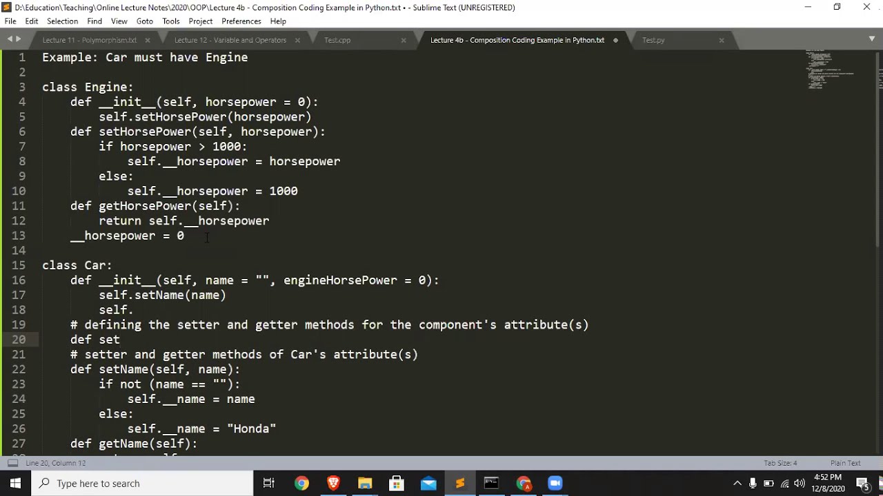 [Python Example] Lecture 4b - Composition