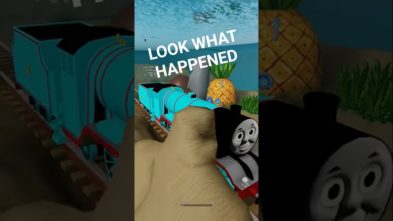 THOMAS & FRIENDS Slide Ride Roller Coaster Gordon e Shark in Hurricane #shorts #funny #roblox