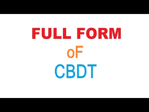 FULL FORM OF CBDT (INCOME TAX)