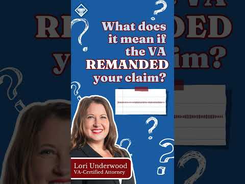 What does it mean if the VA remanded your VA claim? #shorts