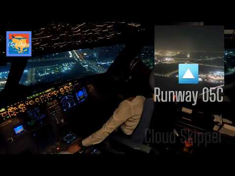 Smooth landing at Cairo, cockpit view @CloudSkipper