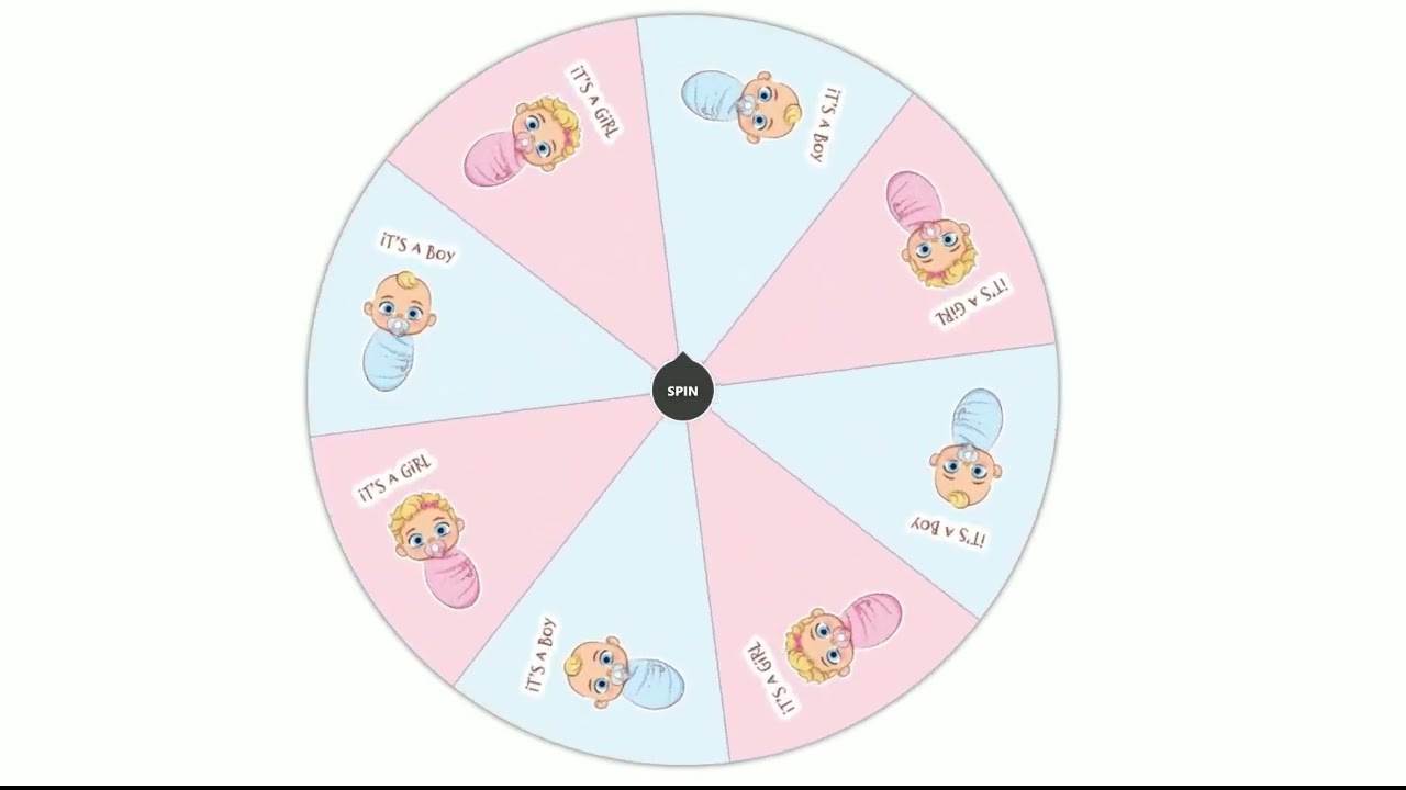 Baby gender reveal: Wheel of fortune
