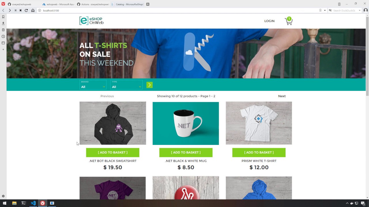 Docker App Templates for eShopWeb with GitHub Actions and Microsoft AKS