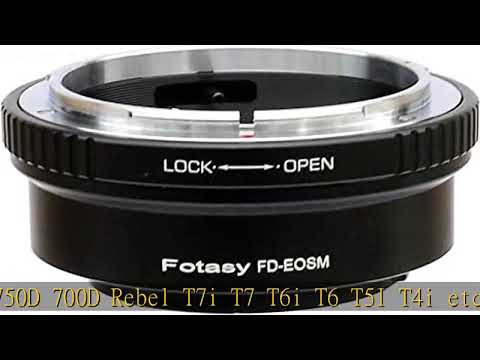 Fotasy Cannon FD Mount Lens to EF-M Mount Adapter, FD EFM Adapter, FD EOS M Adapter, Compatible wit