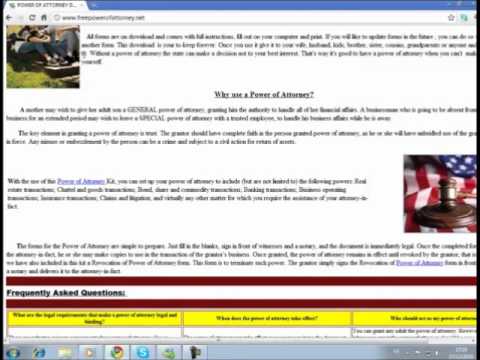 Free Power of Attorney Download Forms