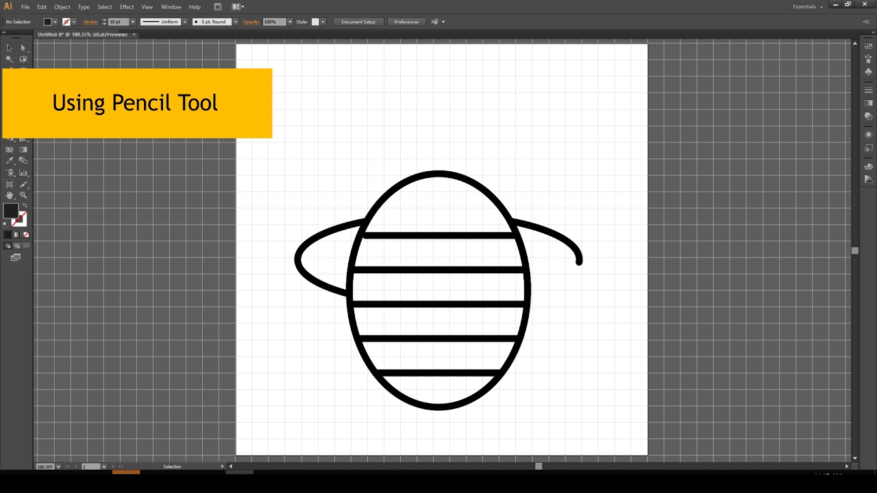 How to Draw bee insect, Beetle, bug Icon - Illustrator Tutorial