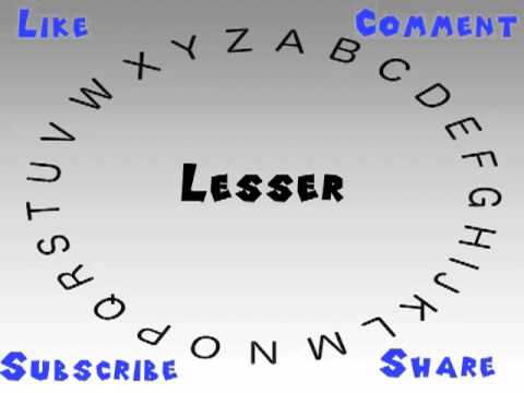 How to Say or Pronounce Lesser
