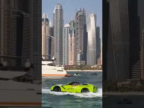 car boat in Dubai 🔥 car floating on water in Dubai #shorts #dubailife #cars