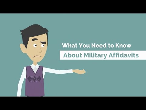 What You Need To Know About Military Affidavits