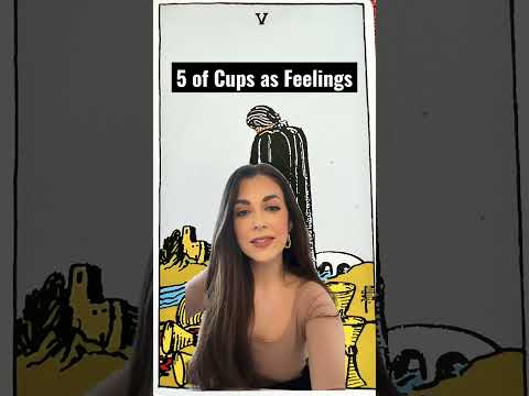 Tarot Cards as Feelings: 5 of Cups #shorts #tarotcardmeaning #howdotheyfeel