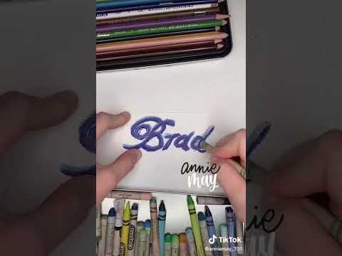 Coloring Names - Brad #nameart #anniemay #asmr #name