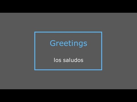 Light Bulb Spanish part 7: Greetings