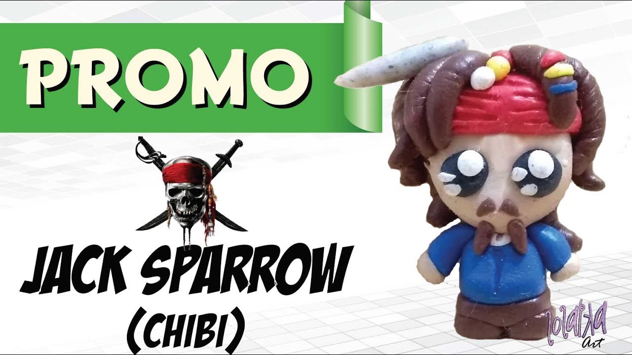 PROMO - How to make Jack Sparrow Chibi by Pirates of the Caribbean - DIY Tutorial Polymer Clay