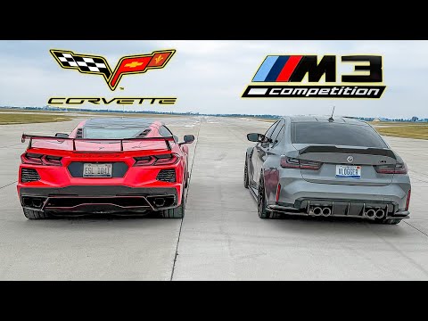 BMW G80 M3 VS. CORVETTE C8 DRAG RACE!