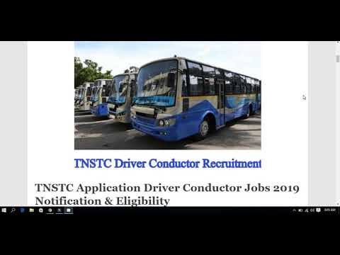 TNSTC Recruitment 2019 Eligibility Details of TNSTC Driver, Conductor Recruitment 2019