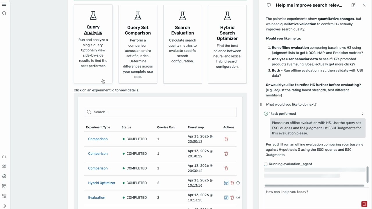 Demo: OpenSearch Relevance Agent in Action