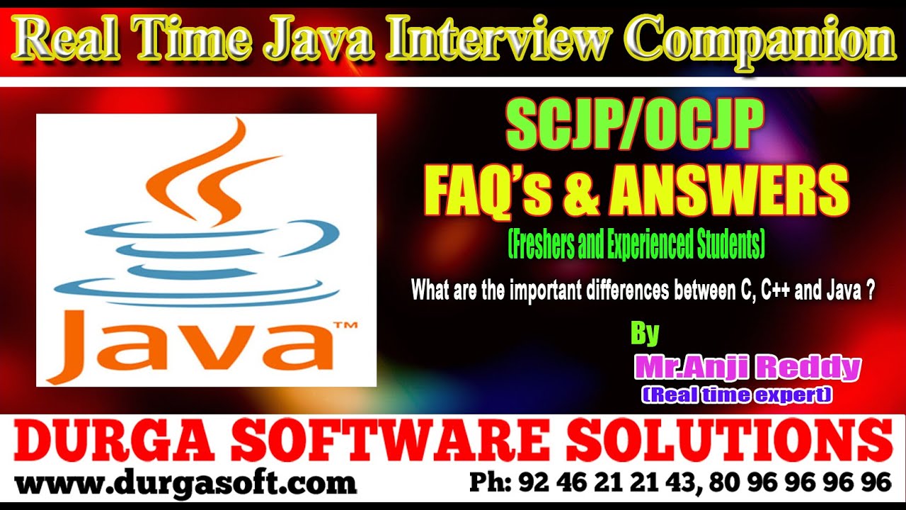 Java Interview Companion|| SCJP/OCJP|| What are the important diff between C, C++ and Java ?