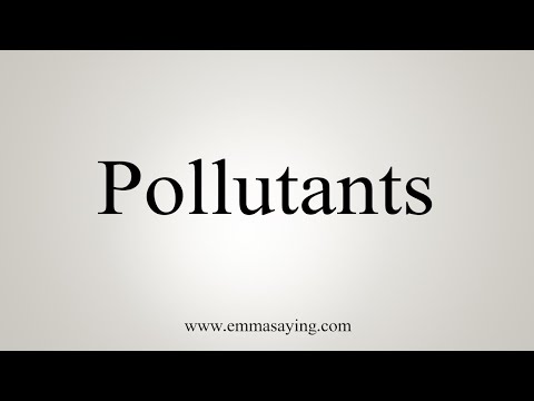How To Say Pollutants