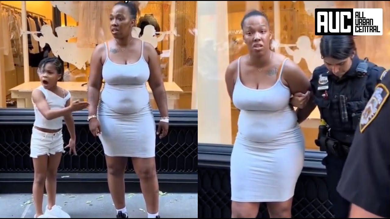 The Internet Reacts To Little Girl Crashing Out On Police After Mom's Falsely Accused Of Shoplifting