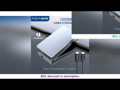 #Acasis Thunderbolt 3 USB4.0 Mobile M.2 Nvme Enclosure 40Gbps Type C Interface Compatible with US