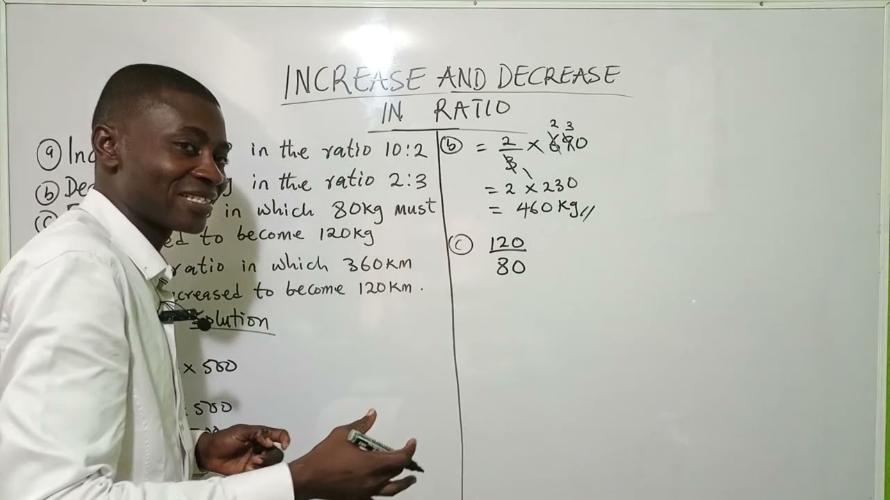 Joshua Okwuwe Online Maths - INCREASE AND DECREASE IN RATIO