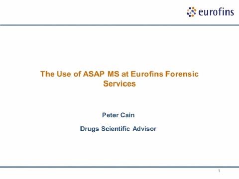 WEBINAR | Real-time forensic drug analysis using direct ionization mass spectrometry