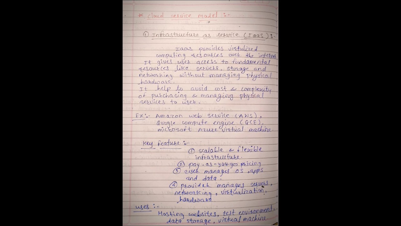 #2 Cloud computing notes | cloud service models | what is virtualization | iaas, pass, saas models