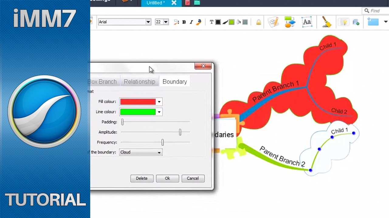 Inserting Boundaries - iMindMap 7