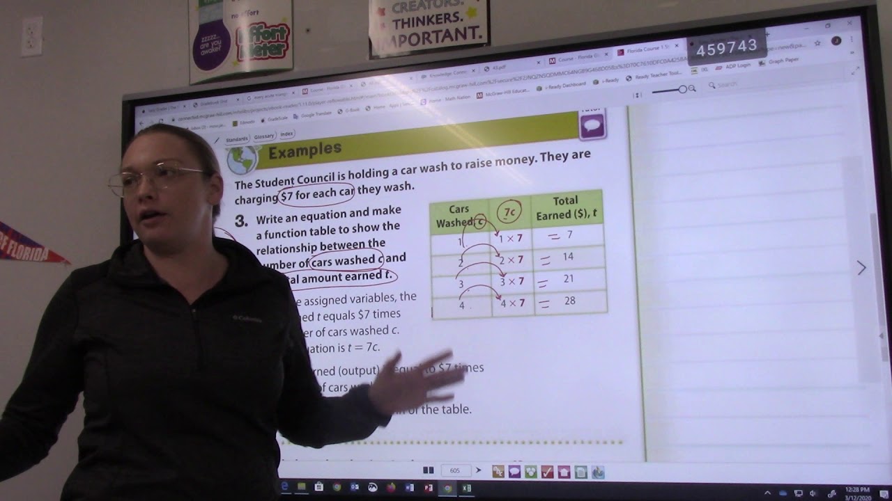 6th Grade---03/12---Multiple Representation of Functions