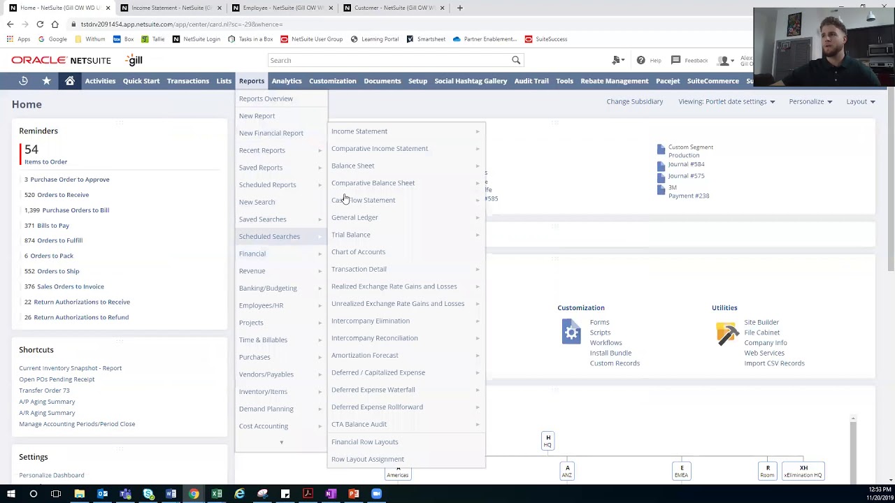 NetSuite Navigation Tips