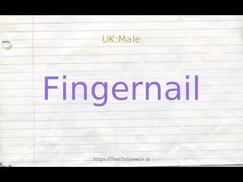 How to pronounce fingernail