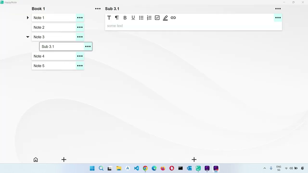 HappyNote - Hierarchical Notes Tutorial
