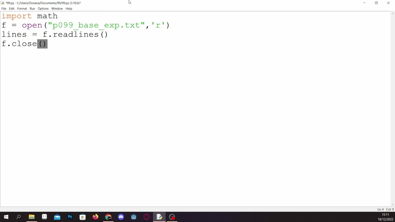 Project Euler Problem 99: Quick and Easy (Python)