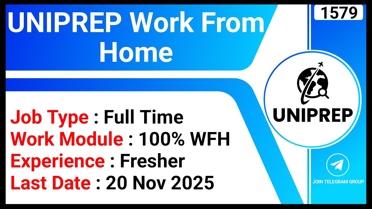 UNIPREP Work From Home | Remote Job | Operations Executive Jobs | JobStock