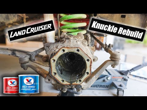 80 Series Land Cruiser Front Axle Rebuild + Alignment | She Drives Straight Now!