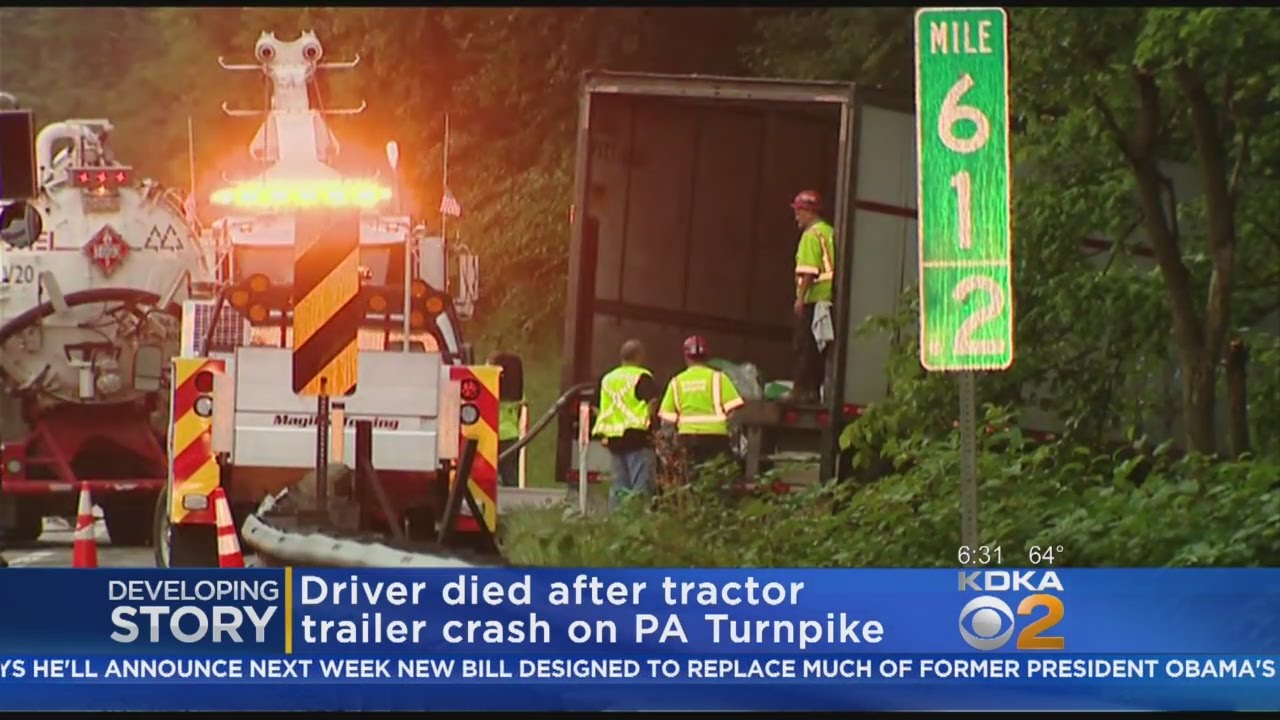 Driver Dies After Tractor Trailer Crash On Pa. Turnpike