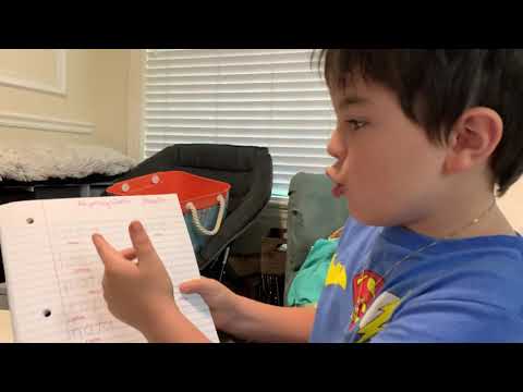 Shay reading rhyming words in Spanish