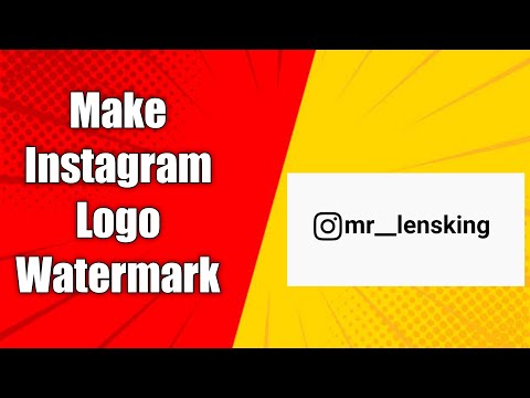 Create Instagram Logo Watermark on android phone | Instagram watermark for photos | Mr LensKing