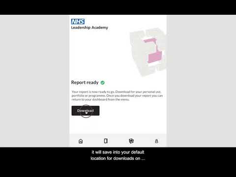 Healthcare Leadership Model App - How to generate a report