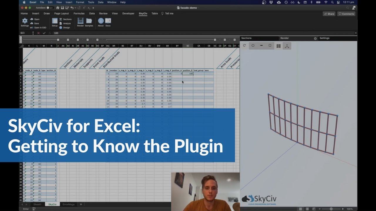 SkyCiv for Excel: Getting to Know the Plugin | Excel Plugin for Structural Engineers