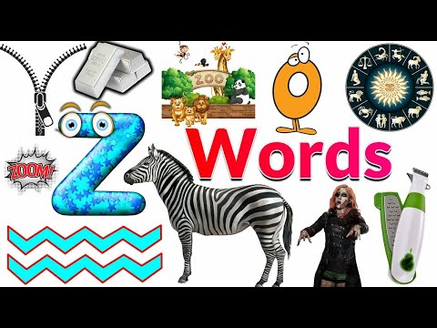 Words Starting with Letter Z | Words Beginning With Z | Z Words Phonics| Kids Video With Clips .