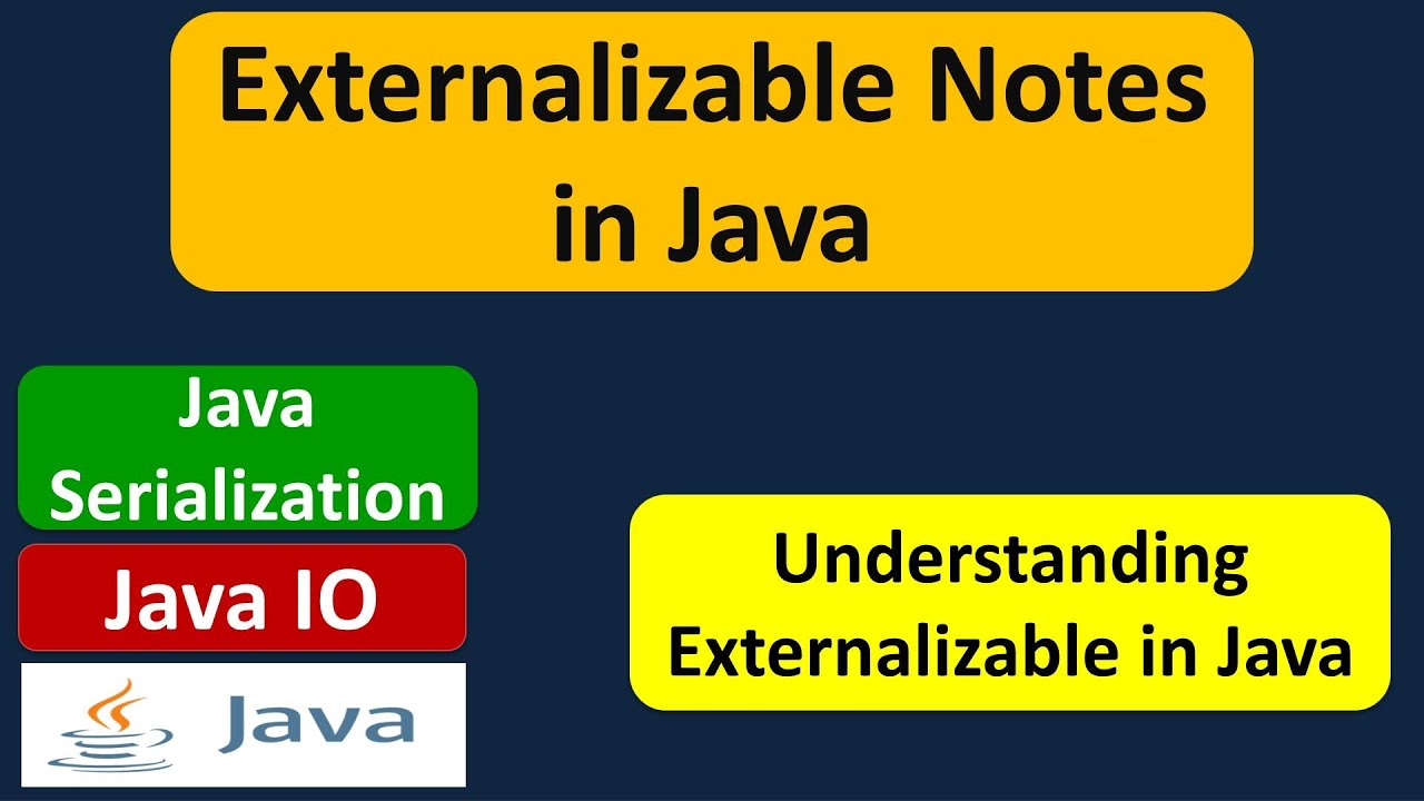 Externalizable Notes in Java | Java IO | Java Tutorial