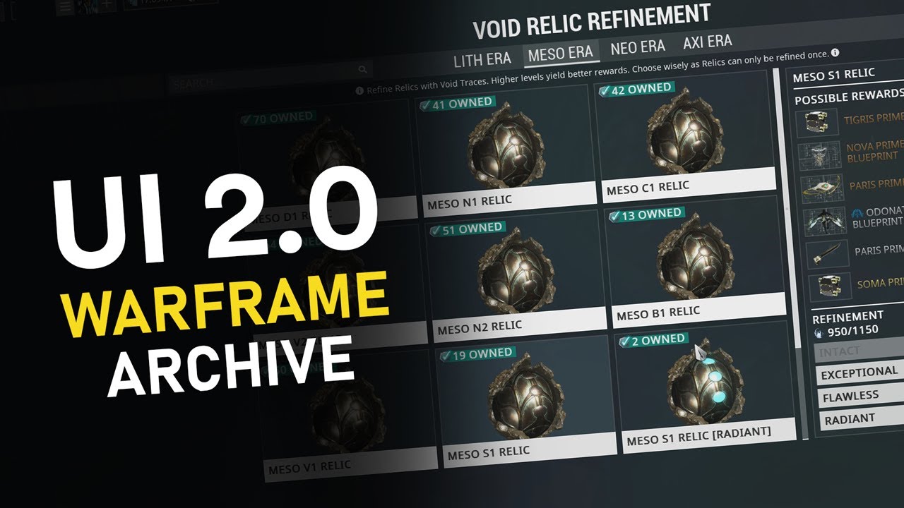 User Interface 2.0 (2018) - Warframe Archive