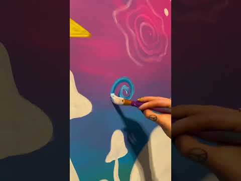 its Kirby time!🎨✨🌈🪐 #painting #wallart #diy